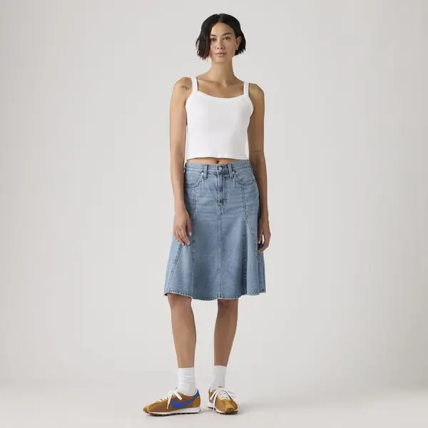 LEVI'S Godet Knee-length Skirt