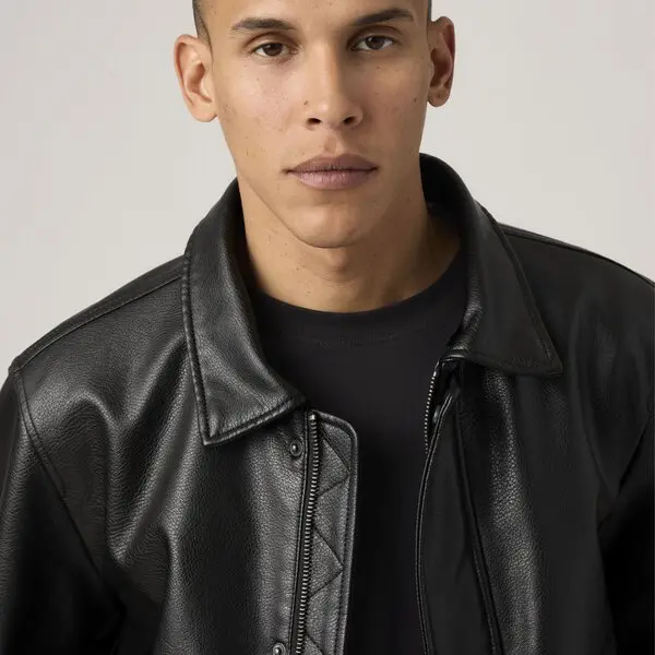 LEVI'S Aviator Jacket With Removable Sherpa Collar - Black