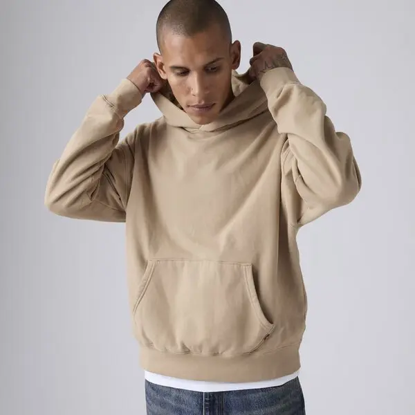 LEVI'S Soft Boxy Hoodie Sweatshirt - White Pepper