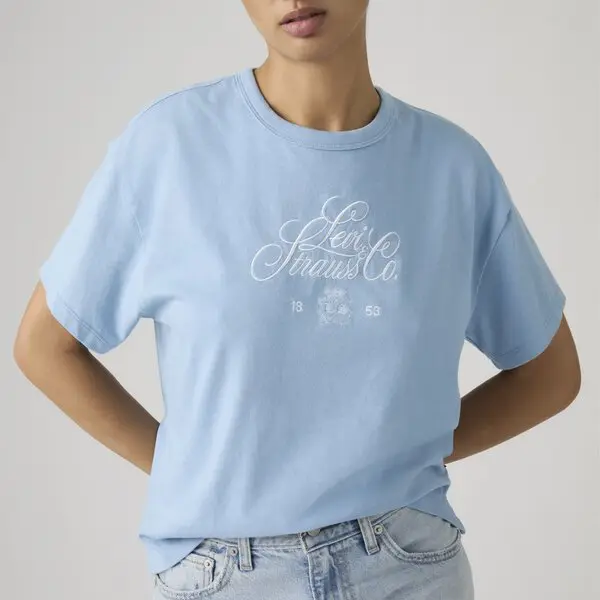 LEVI'S Graphic Logo Vintage Cotton T-shirt - Fancy Script Glacier