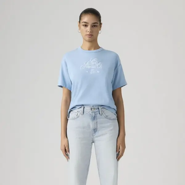 LEVI'S Graphic Logo Vintage Cotton T-shirt - Fancy Script Glacier