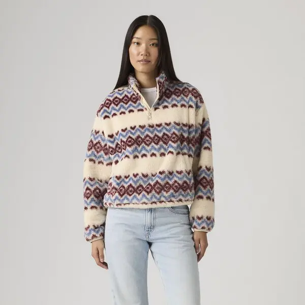LEVI'S Gemma Sherpa Quarter-zip Pullover