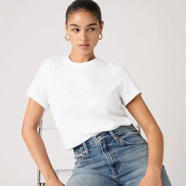 LEVI'S Favorite Slub Short Sleeve Tee T-shirt - Bright White