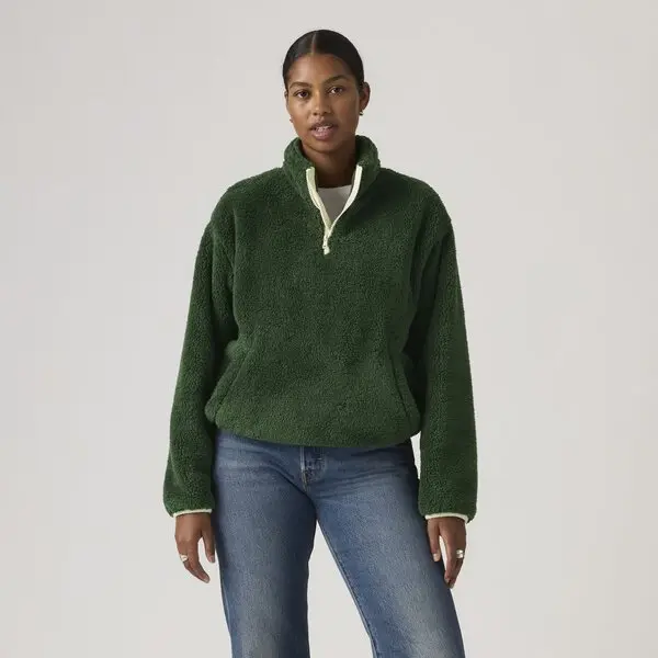 LEVI'S Gemma Sherpa Quarter-zip Pullover