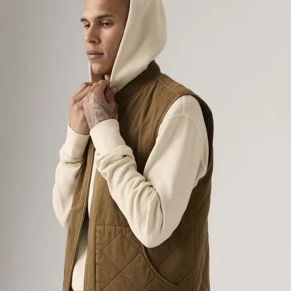 LEVI'S Quilted Utility Vest - Brown