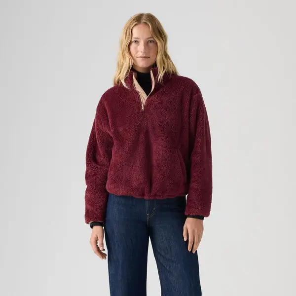 LEVI'S Gemma Sherpa Quarter-zip Pullover