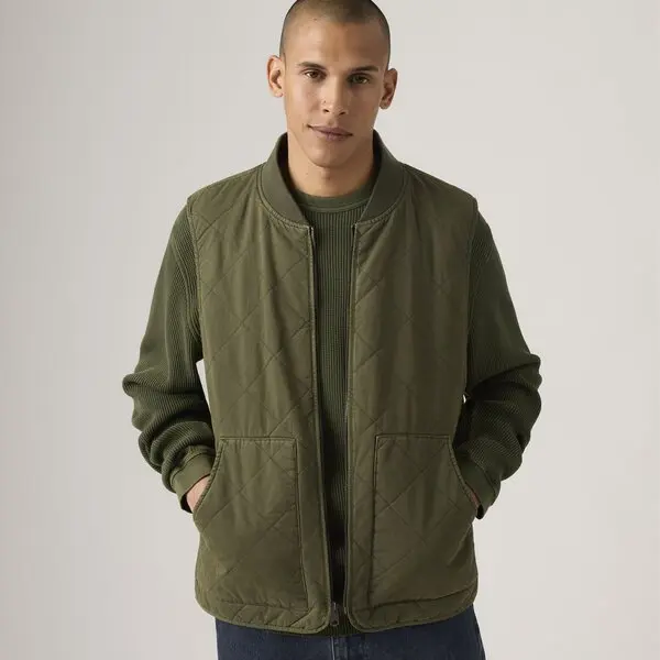 LEVI'S Quilted Utility Vest - Olive
