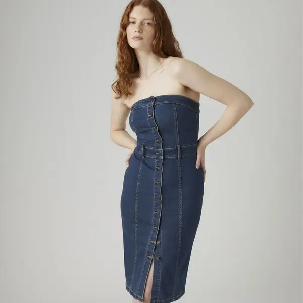 LEVI'S Denim Bustier Dress