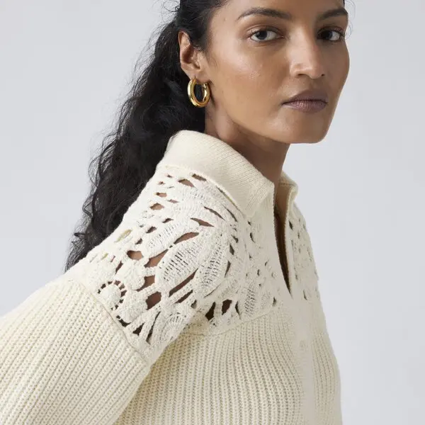 LEVI'S Bianca Crochet Polo Sweater
