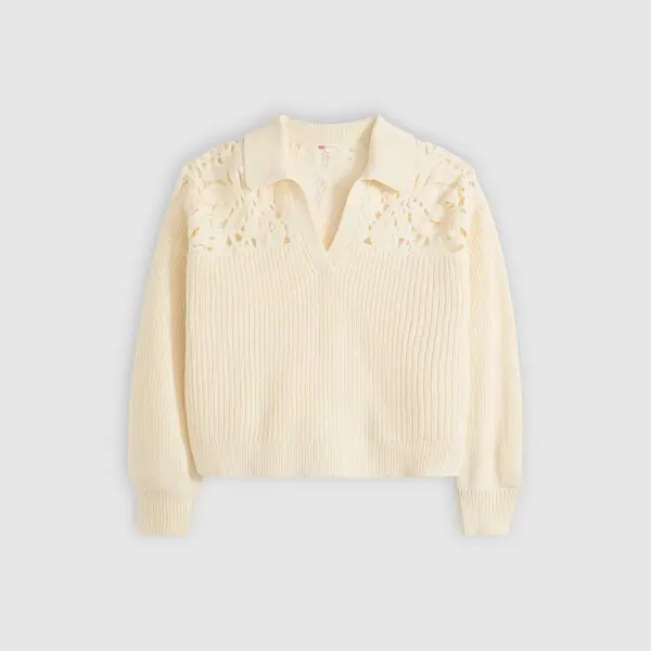 LEVI'S Bianca Crochet Polo Sweater