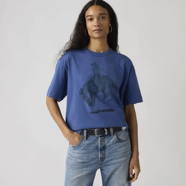 LEVI'S Graphic Tabor T-shirt - Studded Faded Cowboy