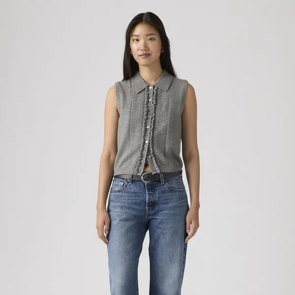 LEVI'S Supersoft Mini Ruffle Vest Top