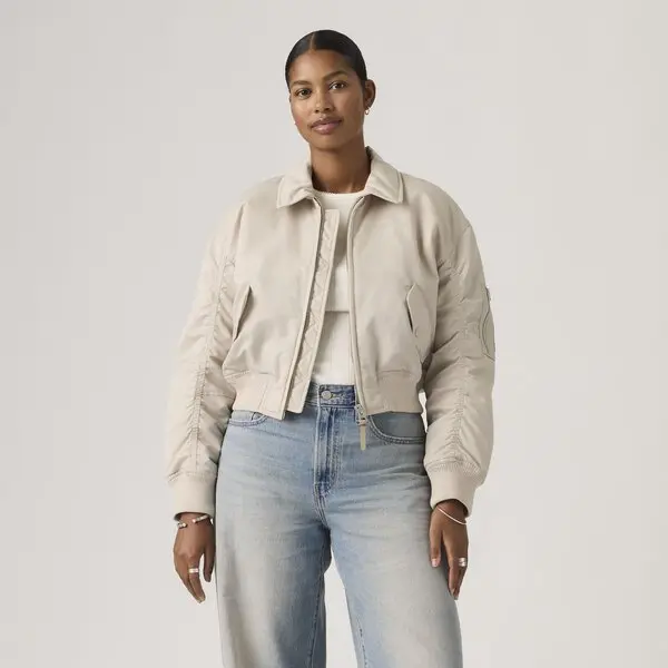 LEVI'S Bowie Cropped Bomber Jacket