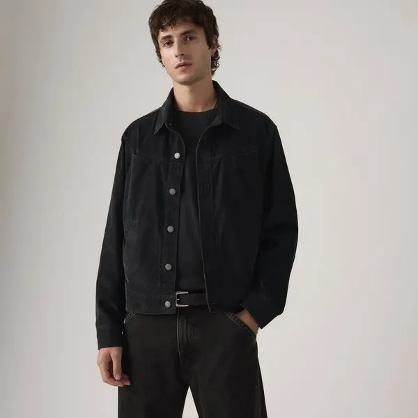 LEVI'S Market Miners Corduroy Trucker Jacket - Dark Phantom