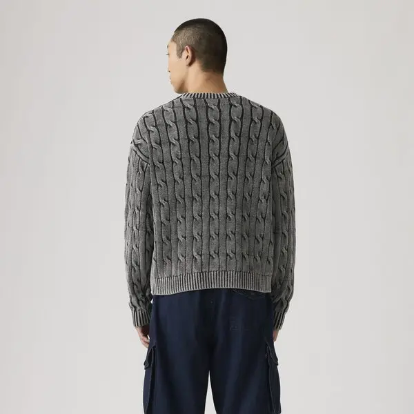 LEVI'S Carmel Cable Crew Sweater - Phantom