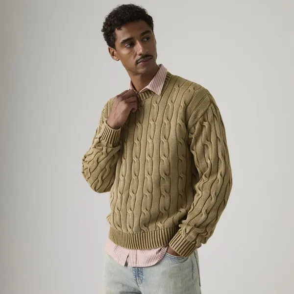 LEVI'S Carmel Cable Crew Sweater