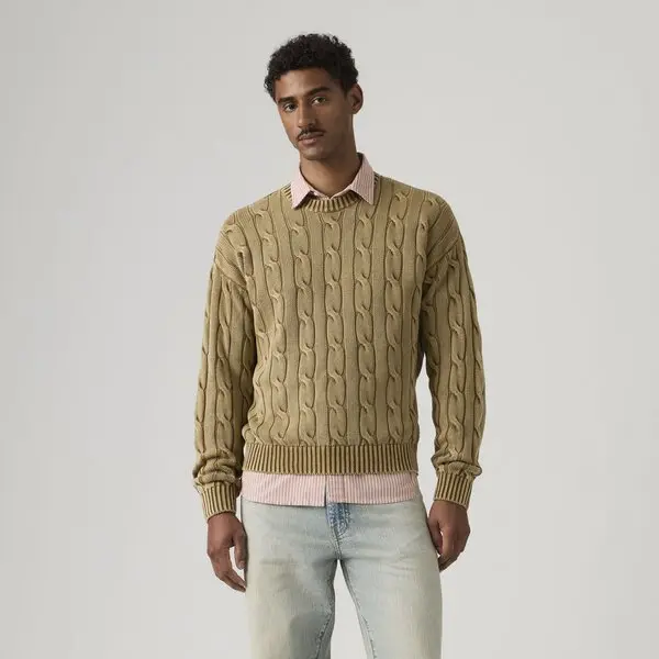 LEVI'S Carmel Cable Crew Sweater