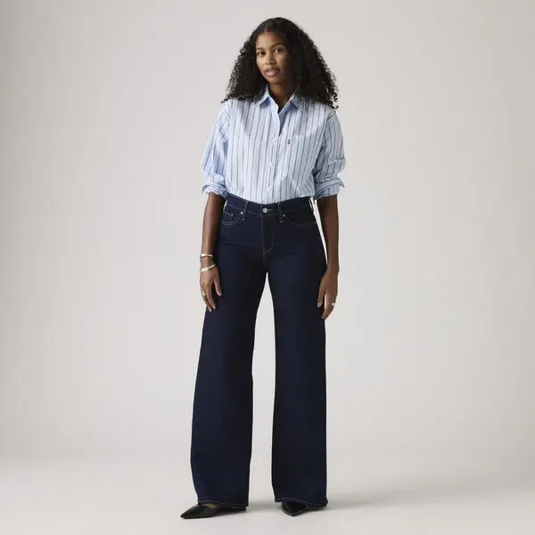 LEVI'S 318 Shaping Wide Leg Jeans - Darkest Sky