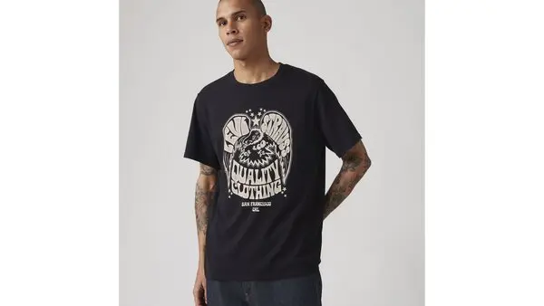LEVI'S Relaxed Fit Short Sleeve Graphic T-shirt - Mineral Black