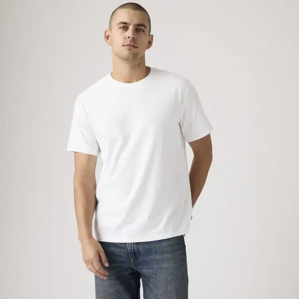 LEVI'S Relaxed Fit Short-sleeve Embroidered Graphic T-shirt - American Legend White