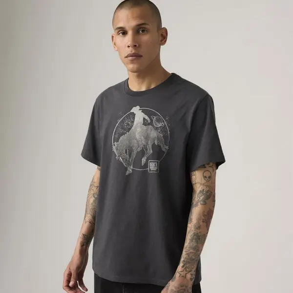 LEVI'S Relaxed Fit Short-sleeve Graphic T-shirt - Cowboy Scenic Phantom