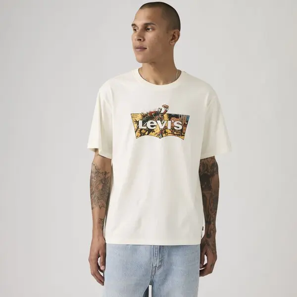 LEVI'S Relaxed Graphic T-shirt - Cowboy Fill Egret