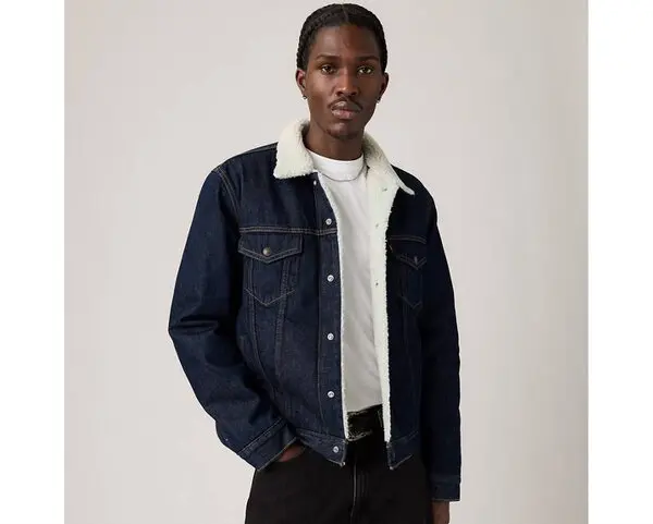 LEVI'S Type Iii Sherpa Trucker Jacket - Give It A Rinse Sher