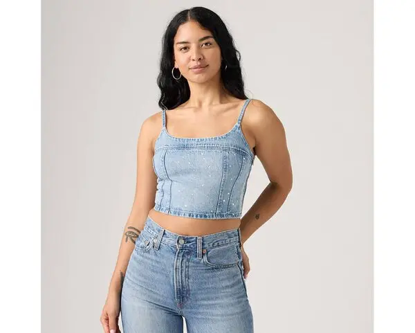 LEVI'S Jadine Denim Cami Tank Top