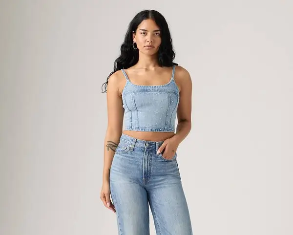 LEVI'S Jadine Denim Cami Tank Top