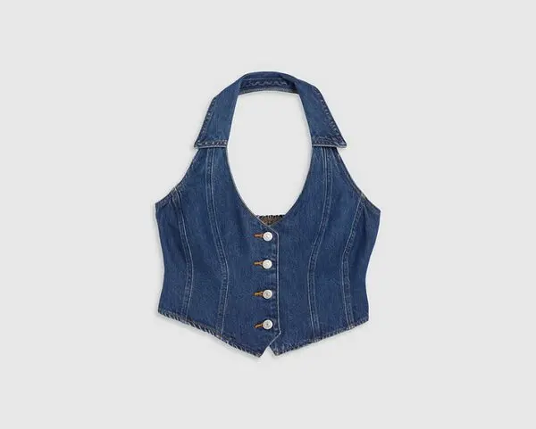 LEVI'S Bria Denim Halter Top