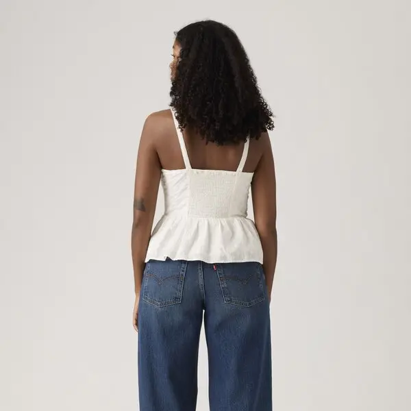 LEVI'S Lula Eyelet Peplum Tank Top