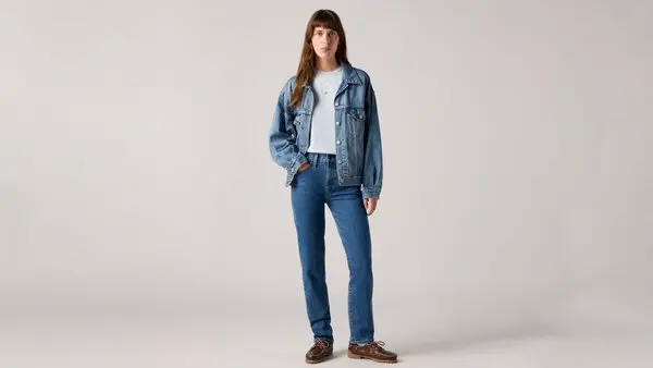 LEVI'S 724 High Rise Straight Jeans - Mosey Mid Stone