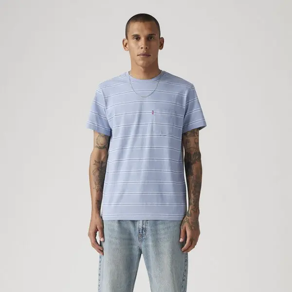 LEVI'S Classic Pocket T-shirt - Dino Stripe Cliff