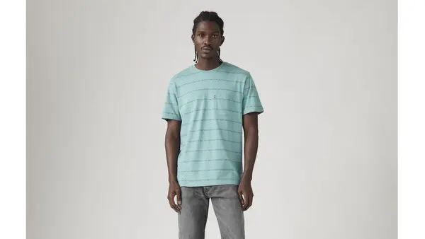 LEVI'S Classic Pocket T-shirt - Diamonde Stripe Bris