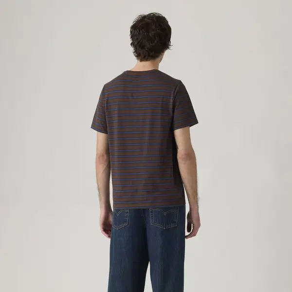 LEVI'S Classic Pocket T-shirt - Orion Stripe Bracken