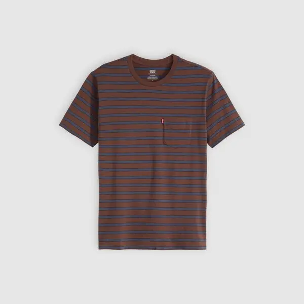 LEVI'S Classic Pocket T-shirt - Orion Stripe Bracken