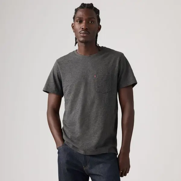 LEVI'S Classic Pocket T-shirt - Dark Heather Grey