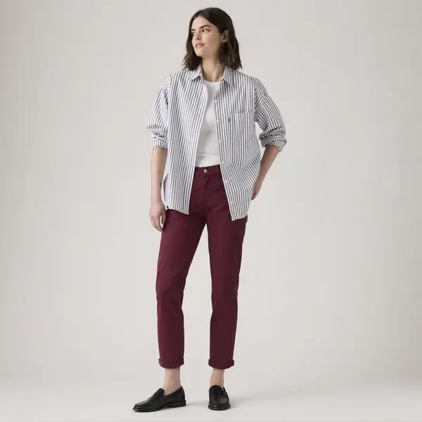 LEVI'S Mid-rise Boyfriend Pants - Merlot