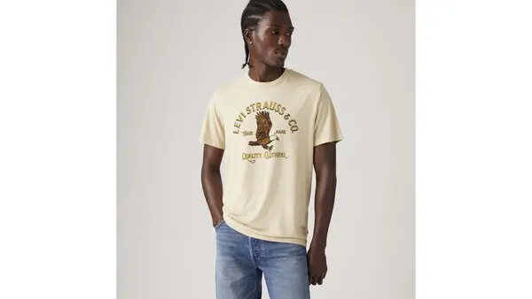 LEVI'S Classic Graphic T-shirt - Heritage Americana Eagle Bleached Sand