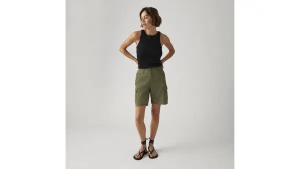 LEVI'S Baggy Cargo Shorts - Army Green