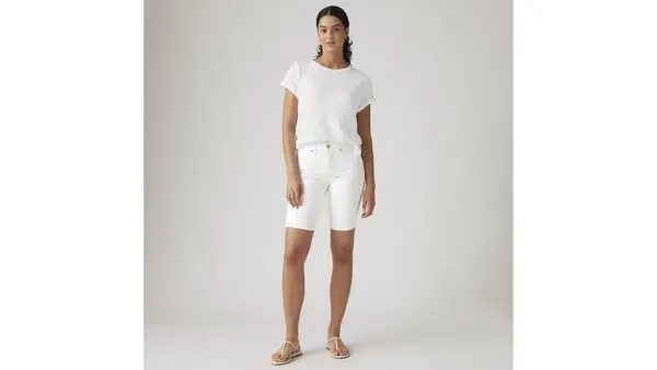 LEVI'S Shaping Bermuda Shorts - Chalk White