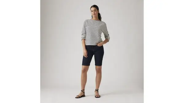 LEVI'S Shaping Bermuda Shorts - Darkest Sky