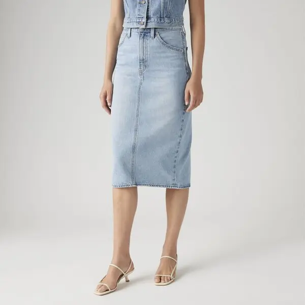 LEVI'S High-rise Back Slit Skirt