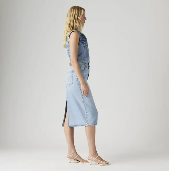 LEVI'S High-rise Back Slit Skirt