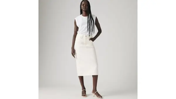 LEVI'S High Rise Slit Skirt - Snowing In La