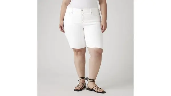 LEVI'S Shaping Bermuda Shorts - Chalk White