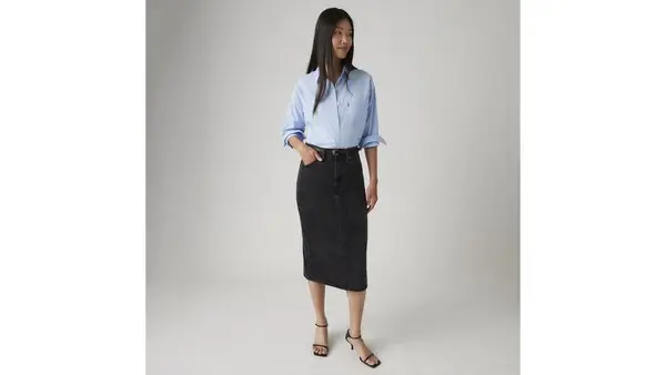LEVI'S High Rise Back Slit Skirt - Open Mind
