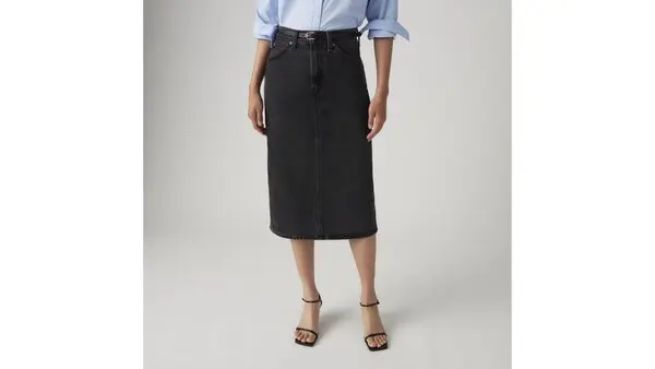 LEVI'S High-rise Back Slit Denim Skirt - Open Mind