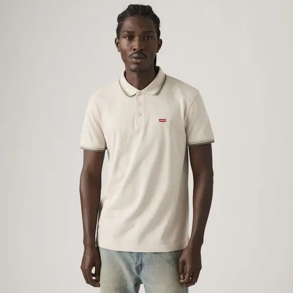 LEVI'S Housemark Polo Shirt - Wood Tipping Stripe