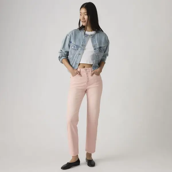 LEVI'S 501 Cropped Jeans - Chipped Sepia Rose